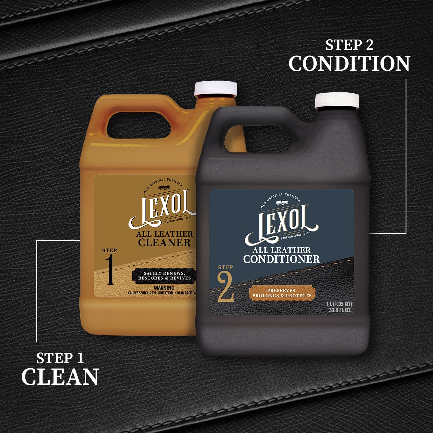 Lexol All Leather Conditioner that Preserves, Prolongs and Protects, 1-Liter, Black