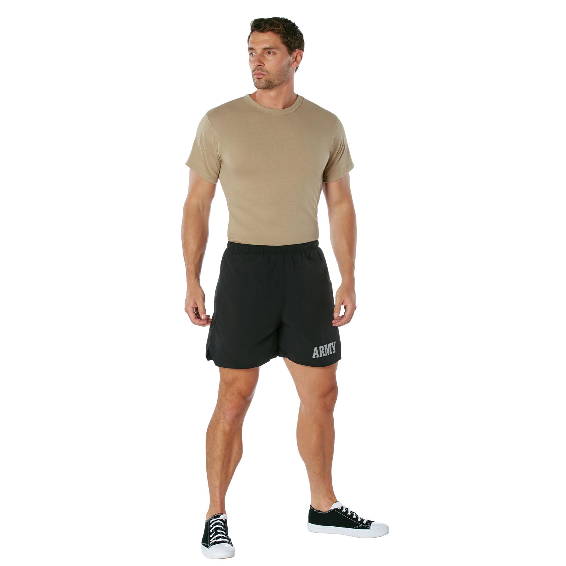 Black Army Physical Training Shorts Swimming Trunks - Large