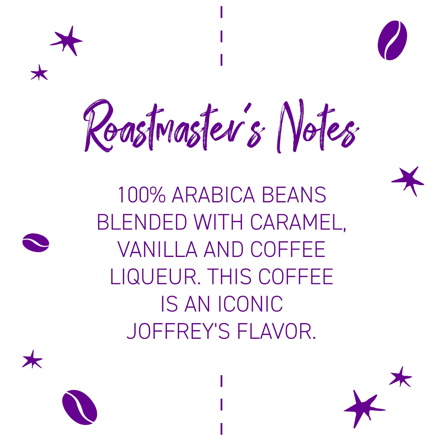 Joffrey's Coffee - Jamaican Me Crazy, Flavored Coffee, Artisan Medium Roast, Arabica Coffee Beans, Caramel, Vanilla, & Coffee Liqueur Flavor, Brew or French Press, Kosher, No Sugar (Whole Bean, 16 oz)