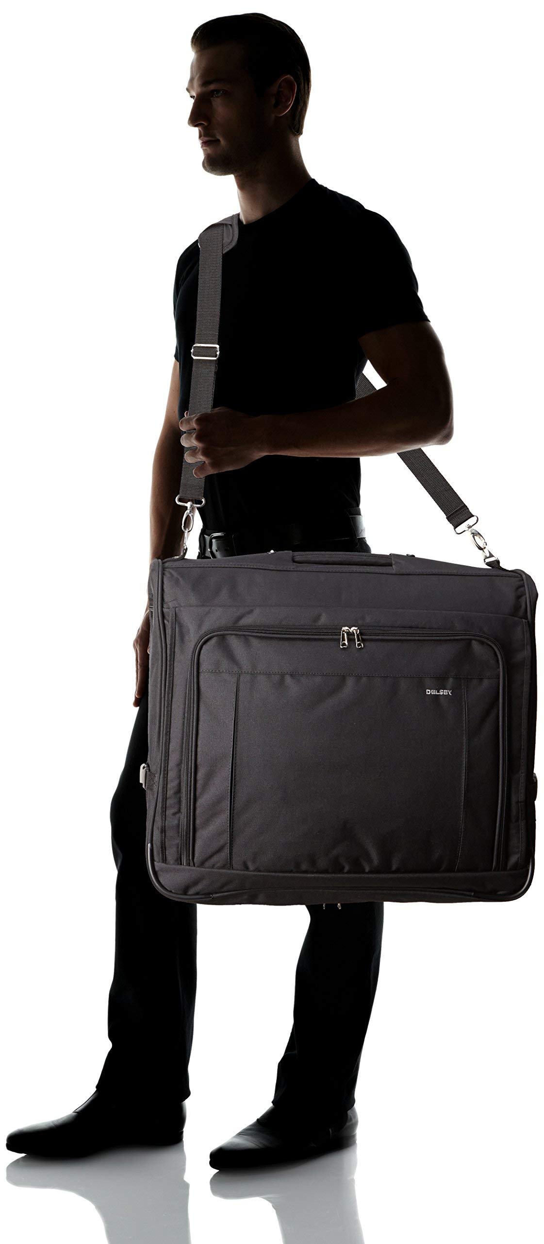DELSEY Paris Garment Bags Deluxe Garment Hanging Travel Bag, Black, 45 Inch