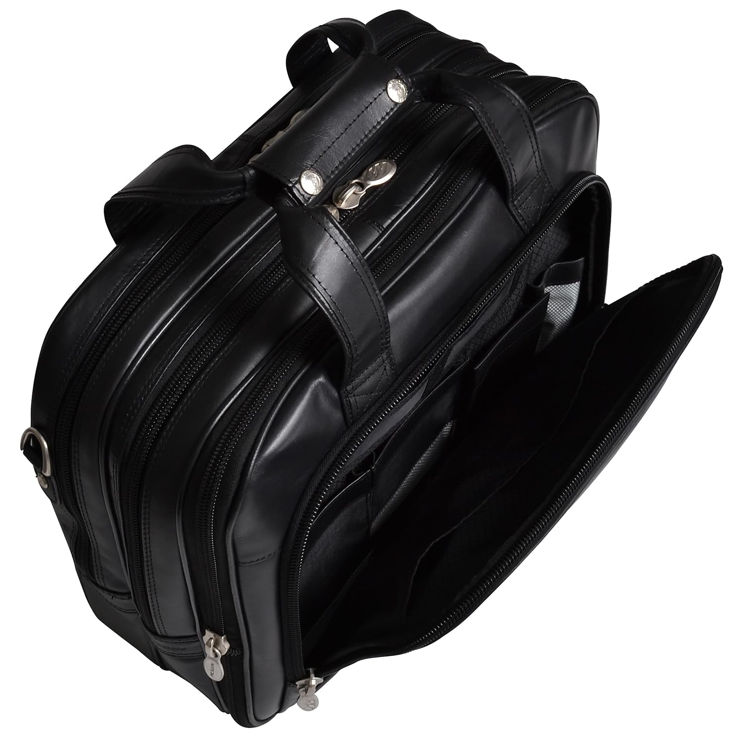 McKlein R Series Laptop Roller, Black Leather (80715)