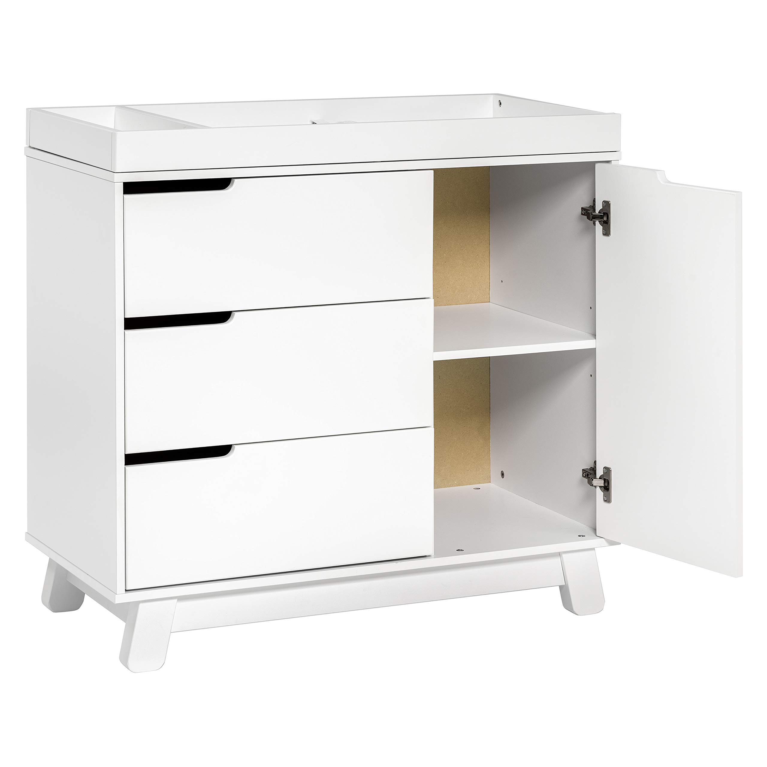 Babyletto Hudson 3-Drawer Changer Dresser with Removable Changing Tray in White, Greenguard Gold Certified
