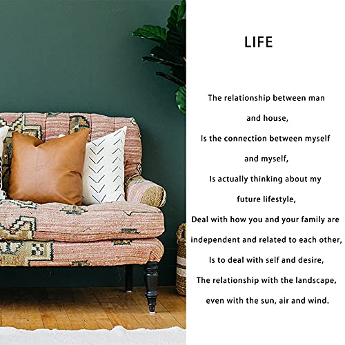 YURICO Faux Leather Throw Pillow Covers,24x24 inch Set of 2 Lumbar queen size pillowcases Modern Light luxury Simplicity Style Decorative Suitable For living room Sofa Bed Bedroom (brown, 24*24Inch)
