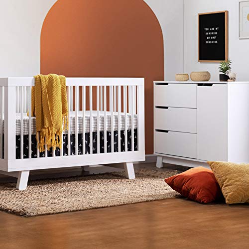 Babyletto Hudson 3-Drawer Changer Dresser with Removable Changing Tray in White, Greenguard Gold Certified