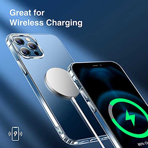 Elando for iPhone 12 Pro Max Phone Case, Anti-Yellowing Clear Phone Case, Super Slim Phone Case (0.39" Added) - Crystal Clear