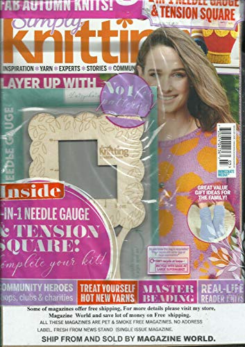 SIMPLY KNITTINGMAGAZINE, FAB AUTUMN KNITS ! ISSUE, 2020 NO. 203 FREE GIFTS