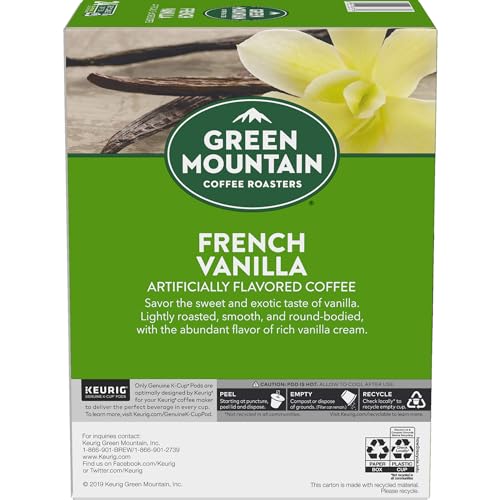 Green Mountain Coffee Roasters French Vanilla Coffee, Keurig Single-Serve K-Cup pods, Light Roast, 96 Count