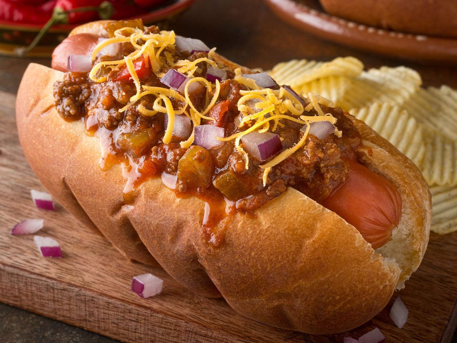 Chef-mate Beef Chili, Canned Chili with Meat, No Beans, 6 lb 10 oz (#10 Can Bulk)
