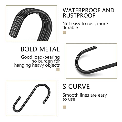 30 Pack S Hooks Pans Pots Rack, 2.4 inch S Shaped Hooks Hangers for Hanging Kitchenware Pots Utensils Clothes Bags Towels Plants