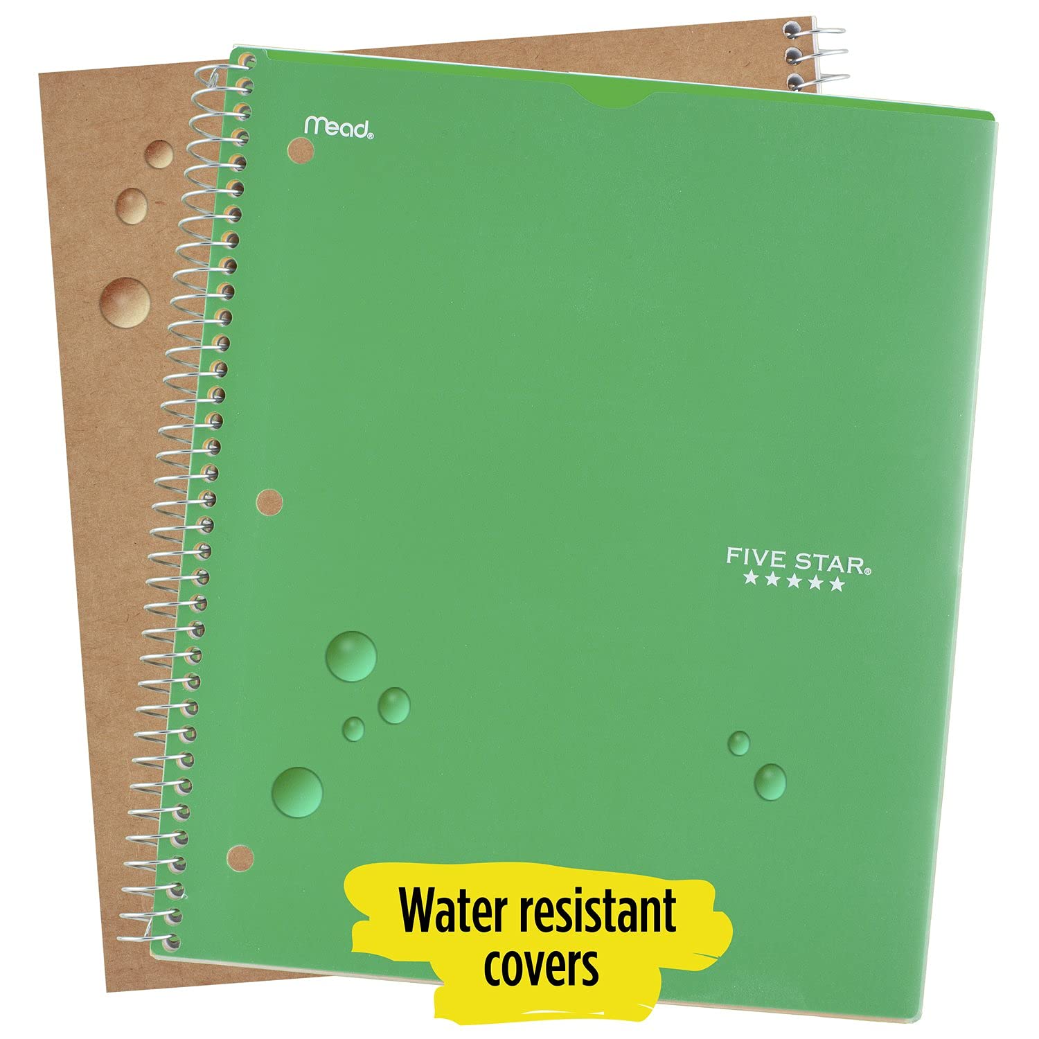 Five Star Spiral Notebook, 1 Subject, College Ruled Paper, 100 Sheets, 11" x 8-1/2" Sheet Size, Customizable Cover, Color Selected For You, 1 Count (08230)