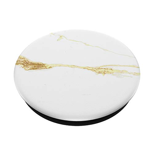Elegant White Marble-Look - Black Grey Gold - Simple Modern PopSockets PopGrip: Swappable Grip for Phones & Tablets