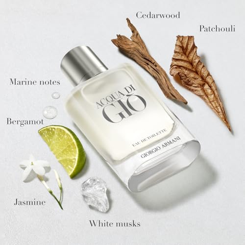 Armani Beauty - Acqua di Gio - Eau de Toilette - Cologne for Men - Long Lasting Fragrance with Bergamot notes, Jasmine, White Musks, Patchouli & Cedarwood β 1.0 Fl Oz