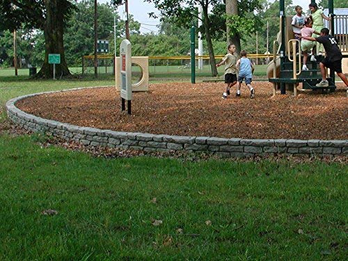 RTS Home Accents Rock Lock Interlocking Landscape Edging and Border System, Curved Section With Spikes, 2.5 Feet Long (Pack of 2)