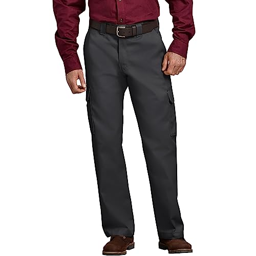 Dickies Men's Relaxed Straight-Fit Cargo Work Pant, Black, 34W x 30l