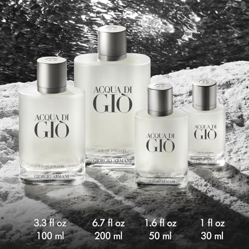 Armani Beauty - Acqua di Gio - Eau de Toilette - Cologne for Men - Long Lasting Fragrance with Bergamot notes, Jasmine, White Musks, Patchouli & Cedarwood β 1.0 Fl Oz