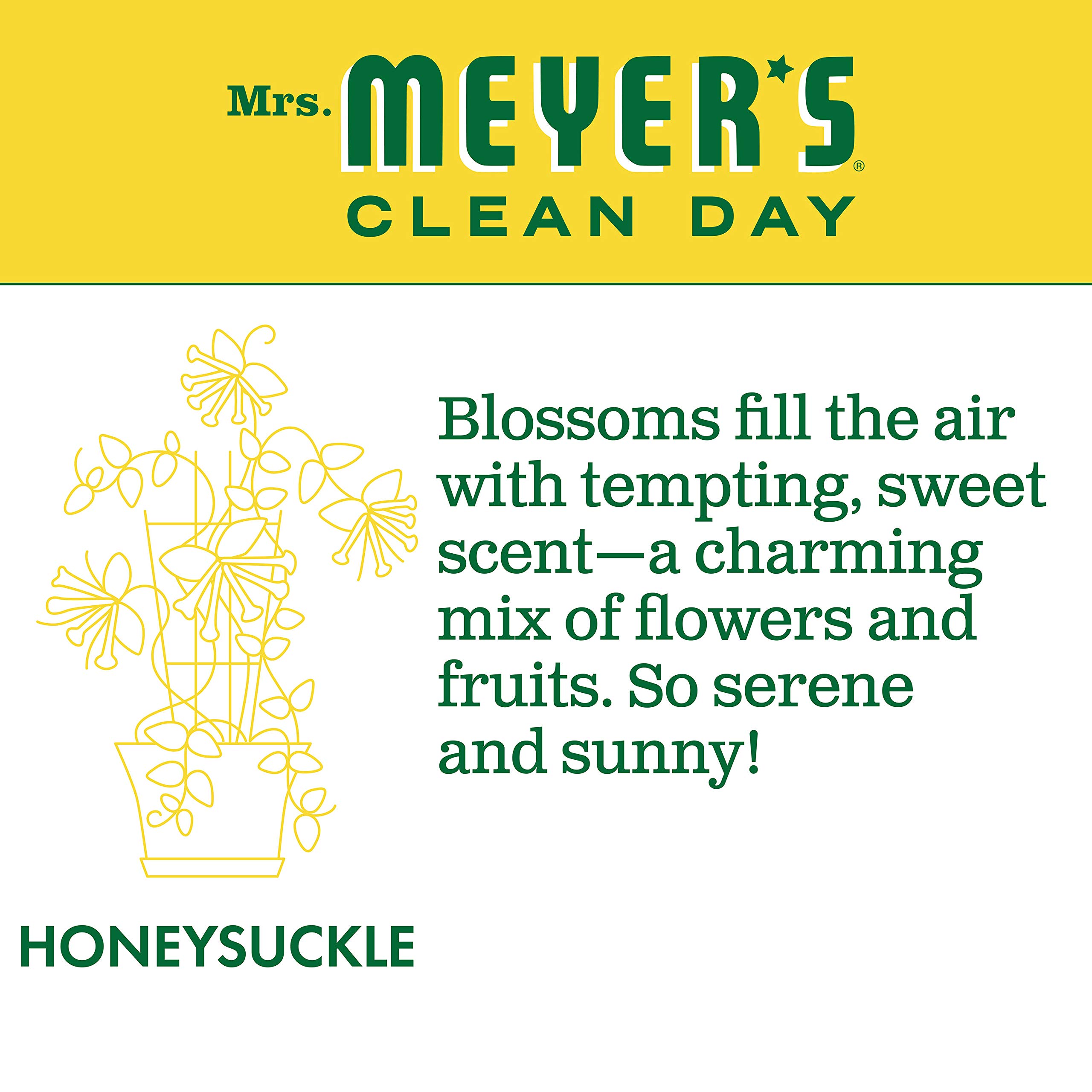 Mrs. Meyers Clean Day Liquid Dishwashing Soap, Honeysuckle, 16 oz 1 pack