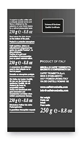 Trombetta Arabica Espresso Coffee, 8oz. Italian Coffee - Arabica Coffee Tin