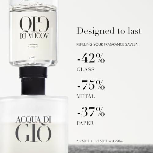 Armani Beauty - Acqua di Gio - Eau de Toilette - Cologne for Men - Long Lasting Fragrance with Bergamot notes, Jasmine, White Musks, Patchouli & Cedarwood β 1.0 Fl Oz