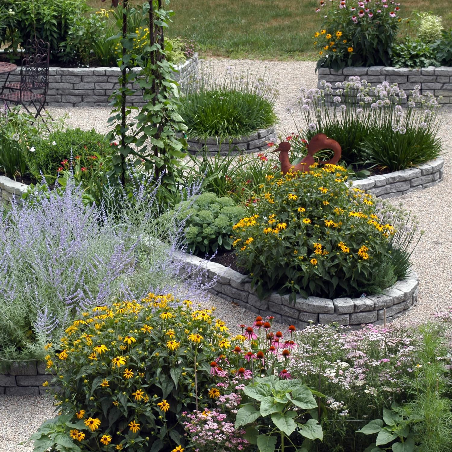 RTS Home Accents Rock Lock Interlocking Landscape Edging and Border System, Curved Section With Spikes, 2.5 Feet Long (Pack of 2)
