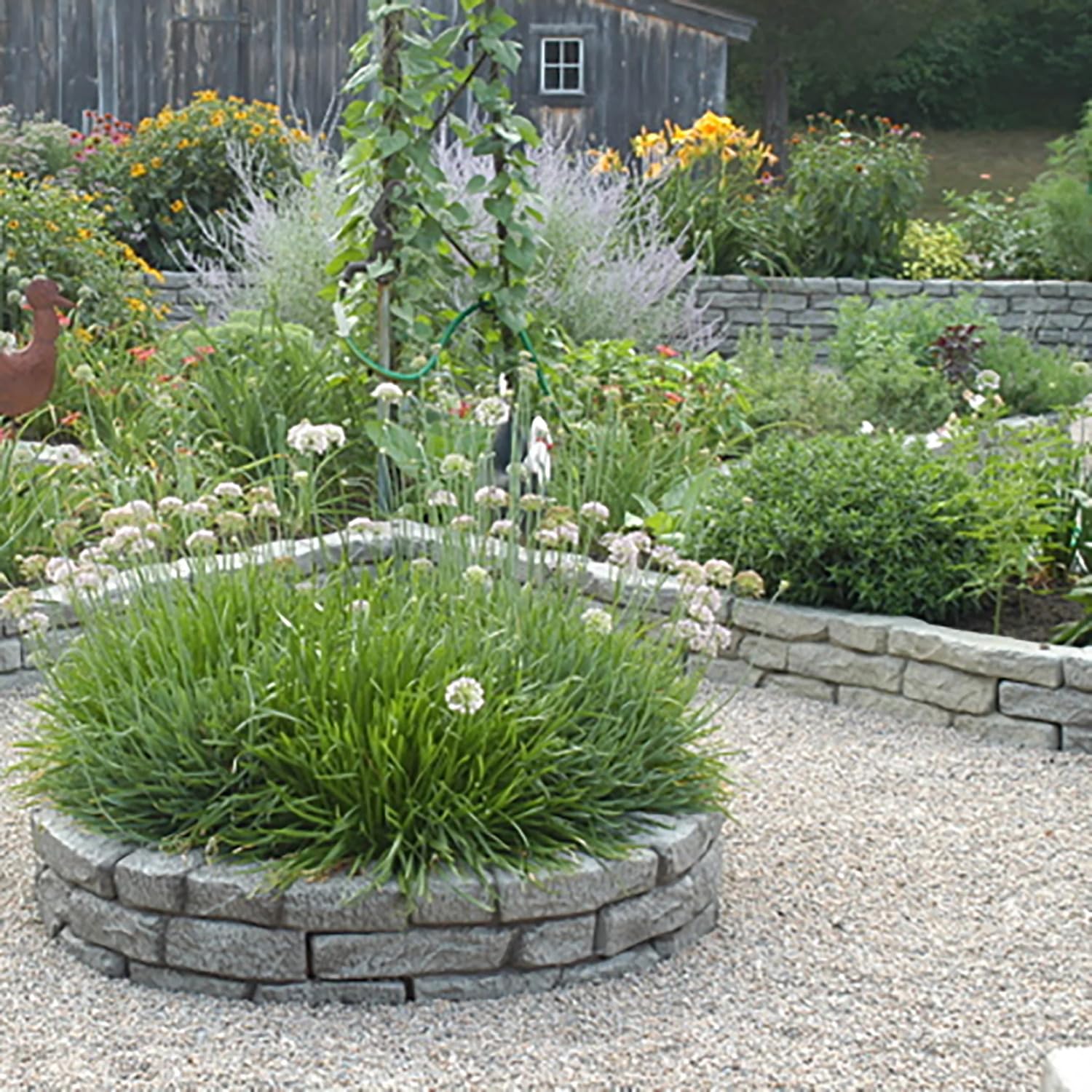 RTS Home Accents Rock Lock Interlocking Landscape Edging and Border System, Curved Section With Spikes, 2.5 Feet Long (Pack of 2)