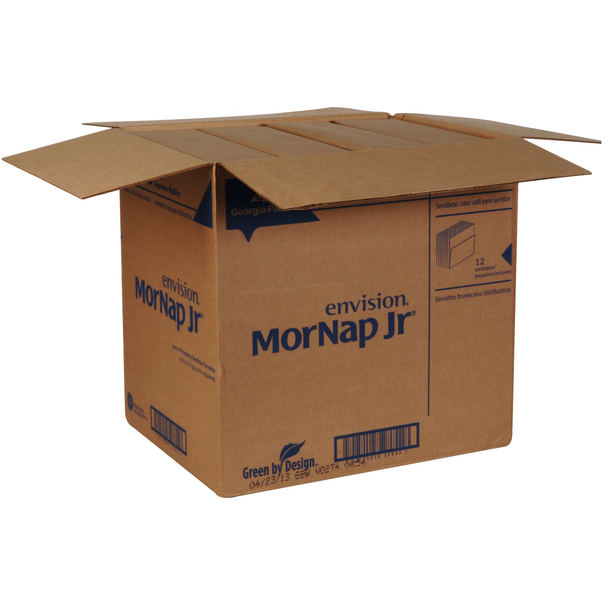 GEORGIA-PACIFIC Dixie Full-Fold 1-Ply Napkin Refill (Previously Branded MorNap Jr.) by GP PRO (Georgia-Pacific), Brown, 37835, 600 Napkins Per Pack, 12 Packs Per Case