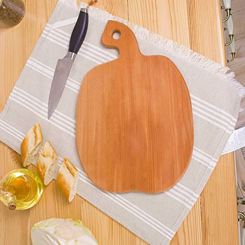 10x15β Fruit Apple Shaped Cutting Board Hardwood Platter Chopping with Handles - Solid Wood Beechwood Cutting Board Apple Shaped Cheese Serving Platter Hang Cut Wooden Charcuterie Bread Boards Large