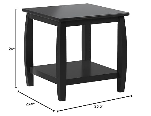 Coaster Home Furnishings Dixon Square End Table with Bottom Shelf Espresso