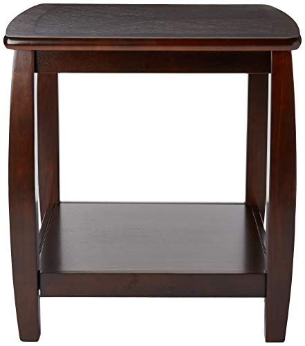 Coaster Home Furnishings Dixon Square End Table with Bottom Shelf Espresso