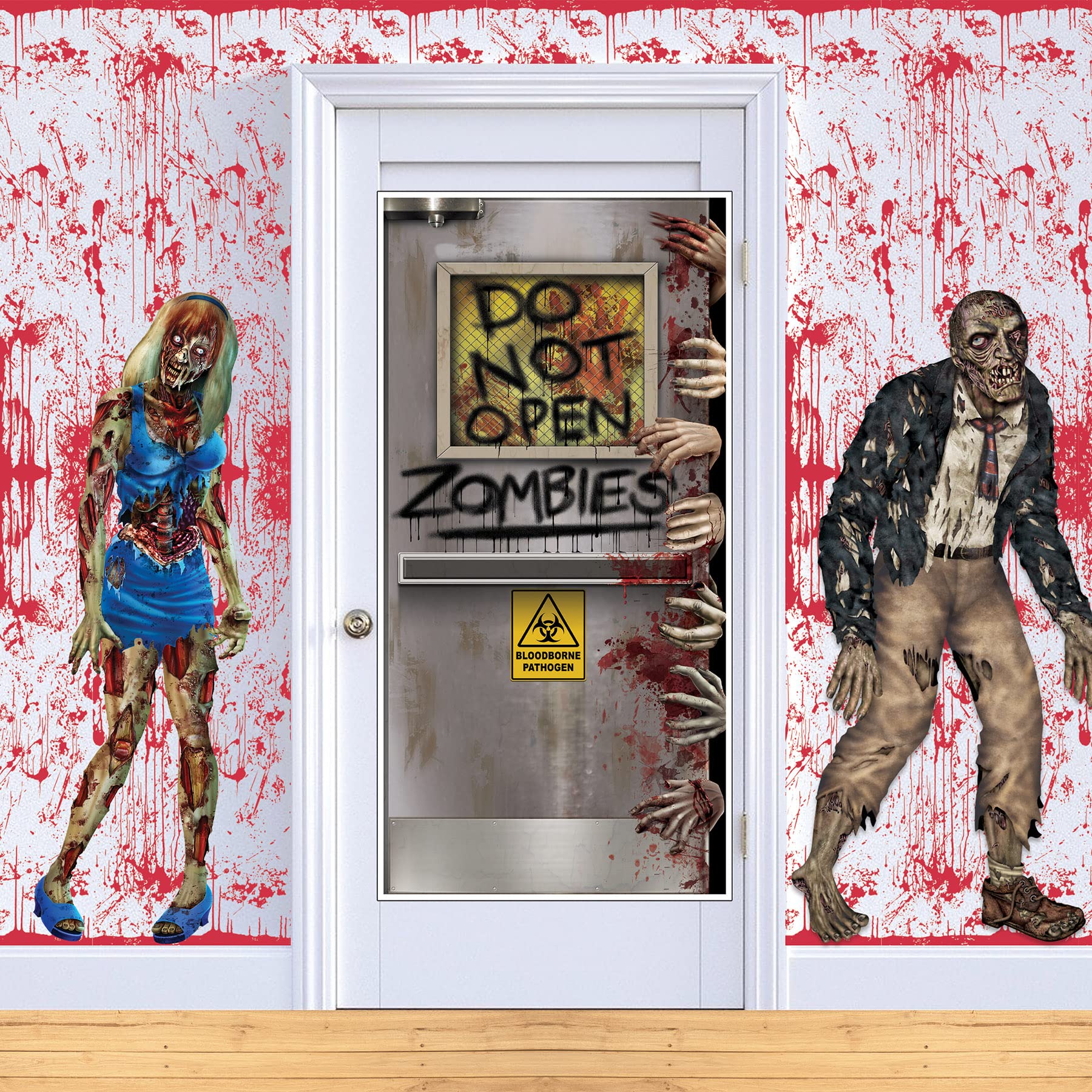 Beistle 4' x 30' Bloody Wall Backdrop (00710)