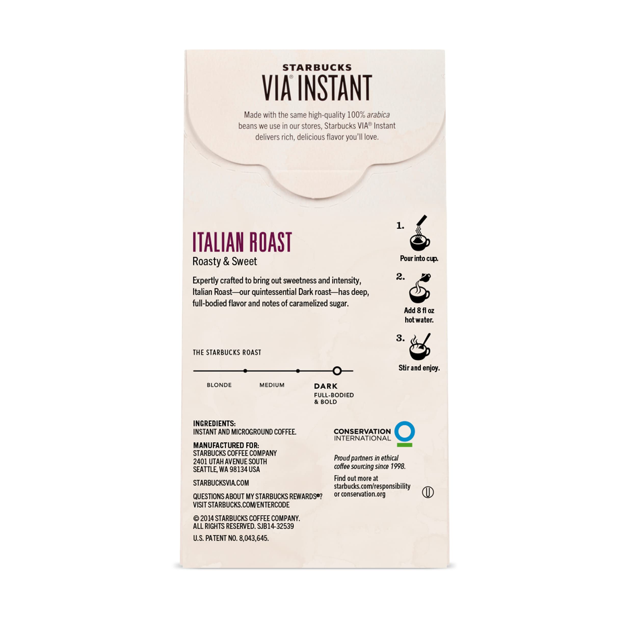 Starbucks VIA Ready Brew Coffee, Italian Roast, 8 Count
