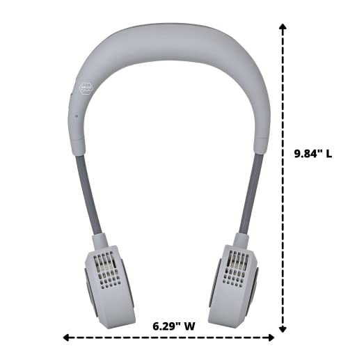 SPICE OF LIFE Bladeless Neck Fan - W Fan Blade Free 2.1, Navy - USB Rechargeable Battery, 2 to 5 Hour Life, Flexible Arms, 5 Speed Settings, Stimulating Breeze Helps Prevent Sleepiness While Driving