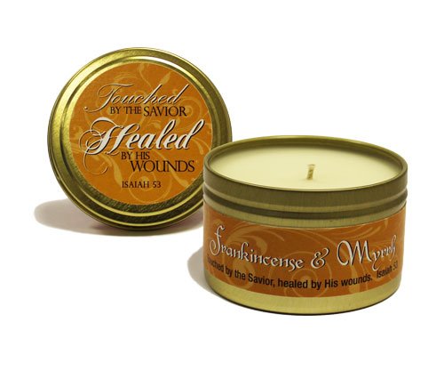 ABBA Candle-Frankincense & Myrrh Scripture Tin-8oz