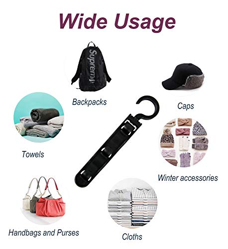 HOME-X Multifunctional Vertical Hanger, Closet Organizer, Space-Saving Shirt and Pants Hanger, Cascading Hooks for Hangers, 9 ½" L x 2" W x ¾ H, Set of 3, Black