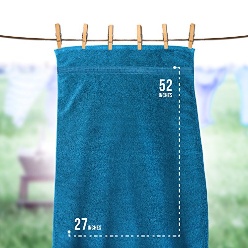 CrystalTowels Bath Towel Set Pack of 7 (27 x 52 Inches) 100% Cotton, Ultra Soft Highly Absorbent Bath Towel, Lightweight and Quick Drying Towels, Multi Colors Brights.