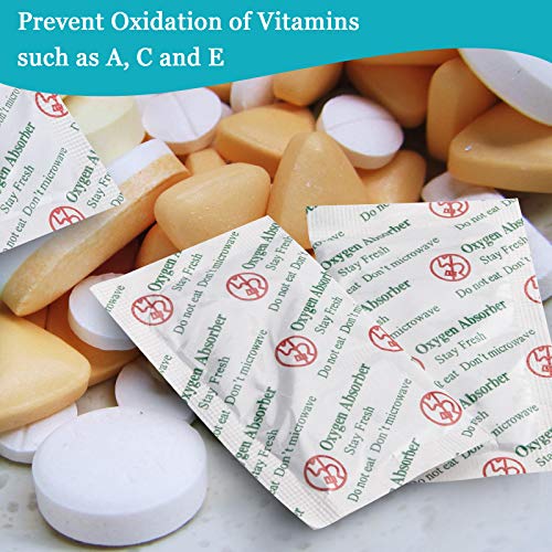 ATSAMFR 500cc(50Packets) Food Grade Oxygen Absorbers Packets for Long Term Food Storage,Oxygen Absorbers for Home Made Jerky