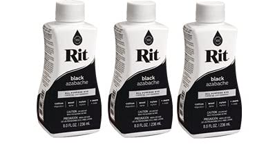 Rit Dye Liquid 8 Ounces Black 8-15 (3-Pack)