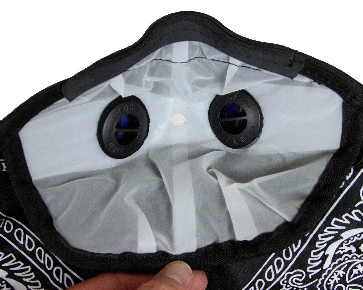 ATV TEK, Universal Bandana Style Dust Masks with Suspension Straps & 3D Nose Box - Black, XL