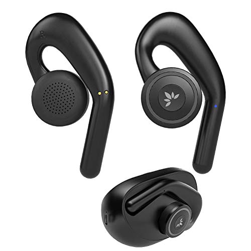 Avantree TWS116 - Open-Ear Wireless Headphones & Charging Dock with Surroundings Awareness, Mono & Stereo Modes, and Secure Nonadjustable Earhooks