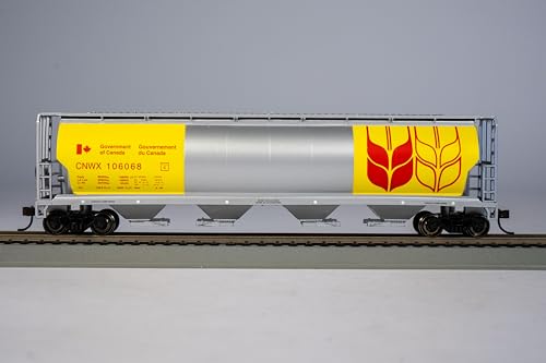 Bachmann Trains - Canadian 4 Bay Cylindrical Grain Hopper - Government of Canada - Yellow - HO Scale