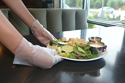 Daxwell Food Safe Stretch Poly Gloves (Small, 1,000 Count) Non-Latex, Disposable, Food Handling Use, Powder Free, F10000225,White