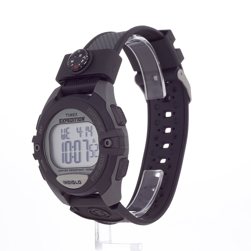 Timex Men's Expedition Digital CAT 41mm Watch – Gray Case with Black & Gray Resin Strap & Integrated Compass