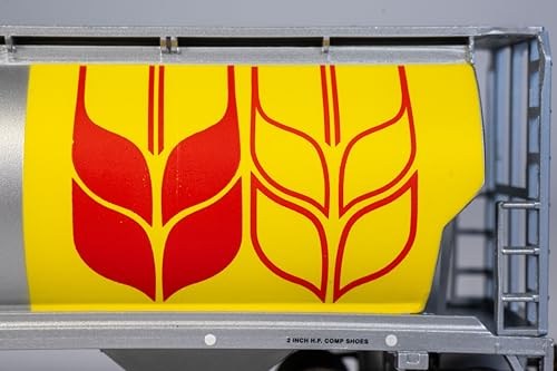 Bachmann Trains - Canadian 4 Bay Cylindrical Grain Hopper - Government of Canada - Yellow - HO Scale