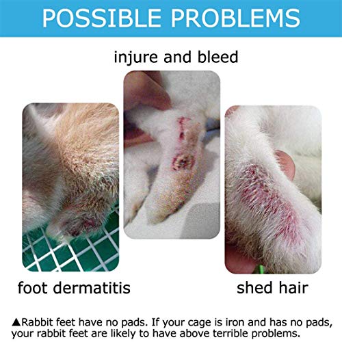 Rabbit Cage Mat Floor Plastic Mats Feet Pads for Pet Cats Dogs Bunny Hamster Rat Chinchilla Guinea Pig (8 Pack)