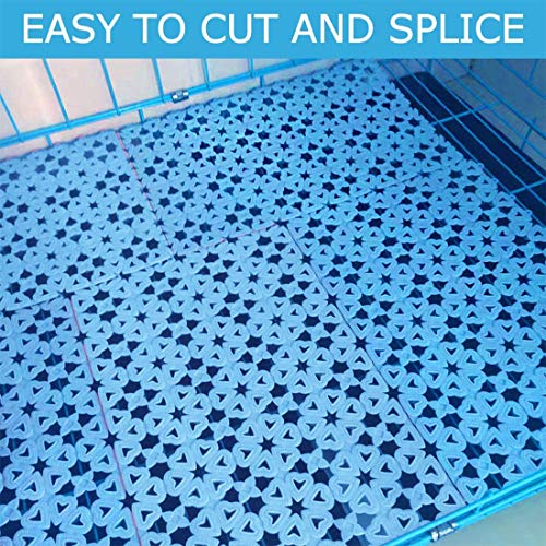 Rabbit Cage Mat Floor Plastic Mats Feet Pads for Pet Cats Dogs Bunny Hamster Rat Chinchilla Guinea Pig (8 Pack)
