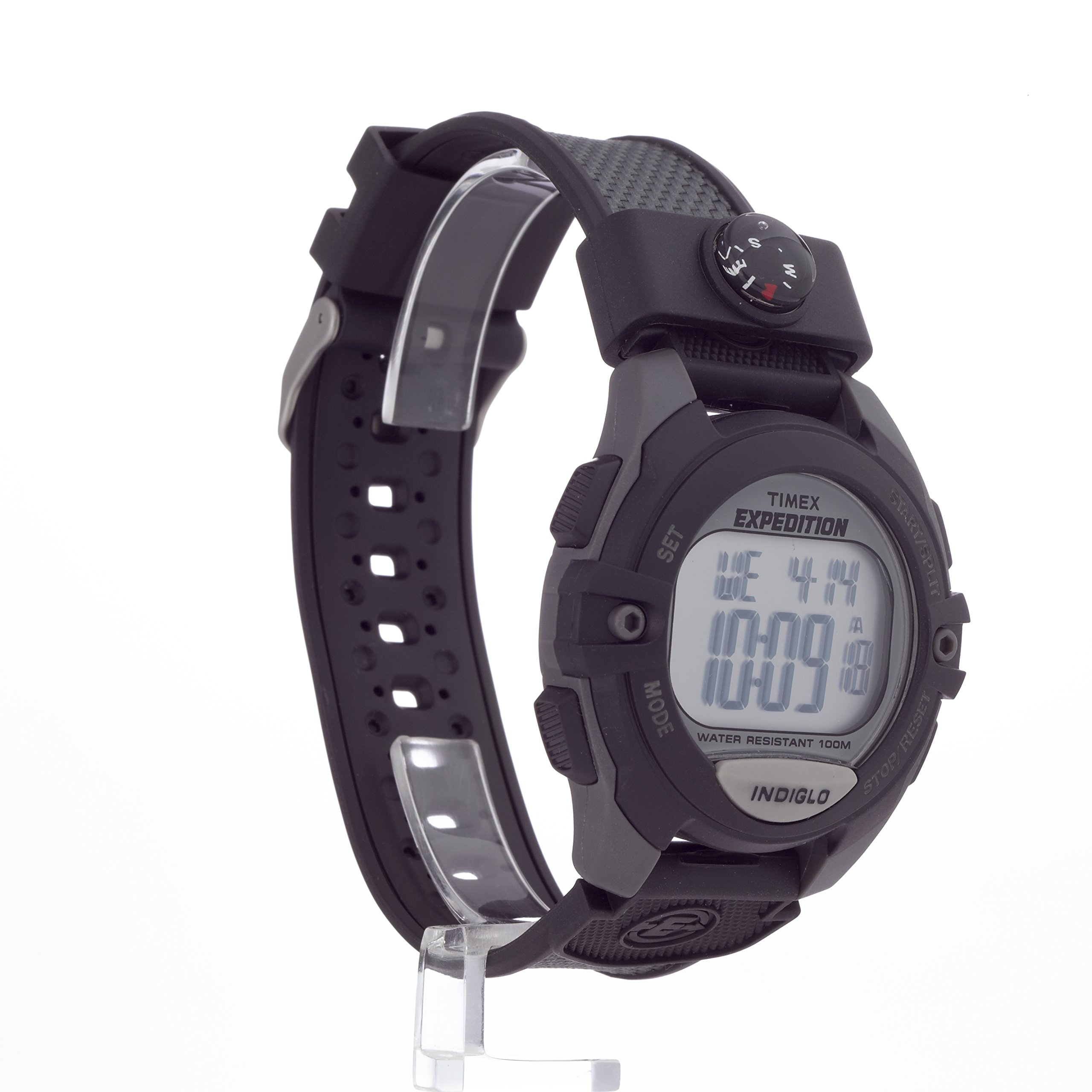 Timex Men's Expedition Digital CAT 41mm Watch – Gray Case with Black & Gray Resin Strap & Integrated Compass