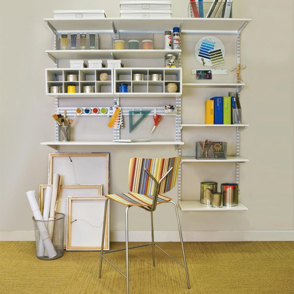 Organized Living freedomRail Bracket for Wood Shelves, 10.5-inch - White