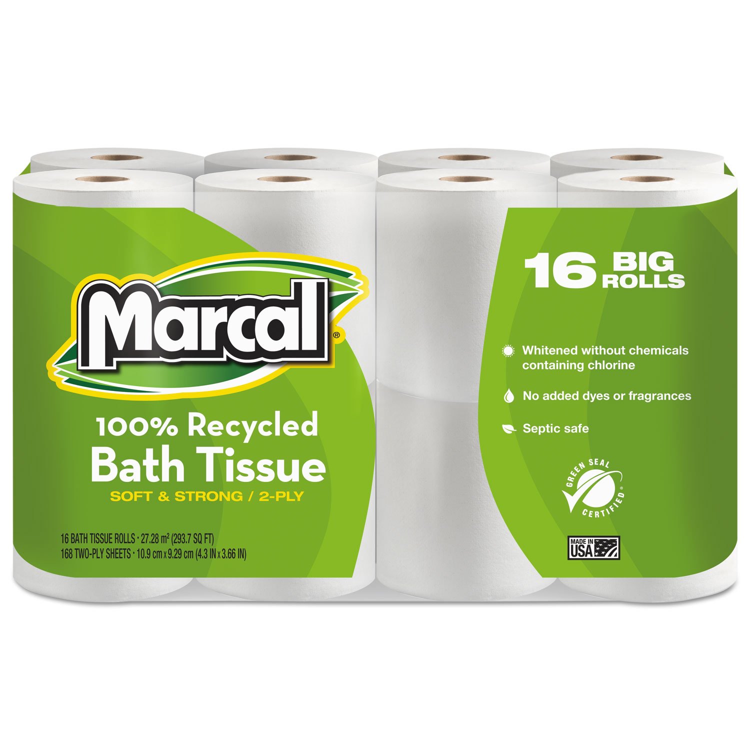 Marcal 100% Recycled, Soft & Absorbent Bathroom Tissue