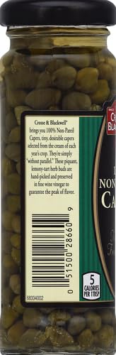 Crosse & Blackwell Premium 100% Non-Pareil Capers, 3.5 ounces