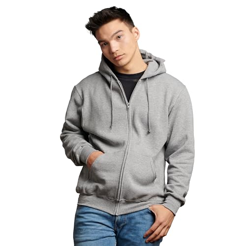 Russell Athletic Men's Dri Power Hooded Zip-up Sweatshirt, Oxford, X-Large