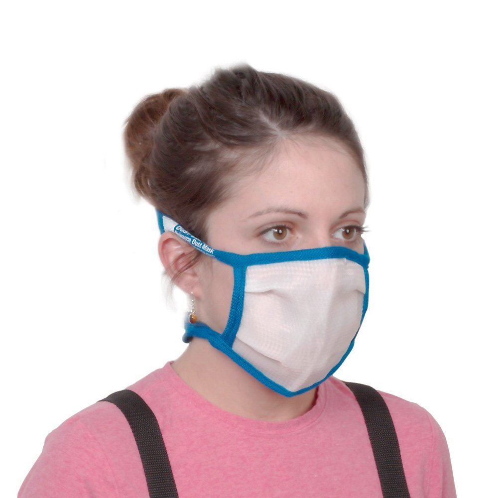 Medium Dust Bee Gone Mask - Blue Edging